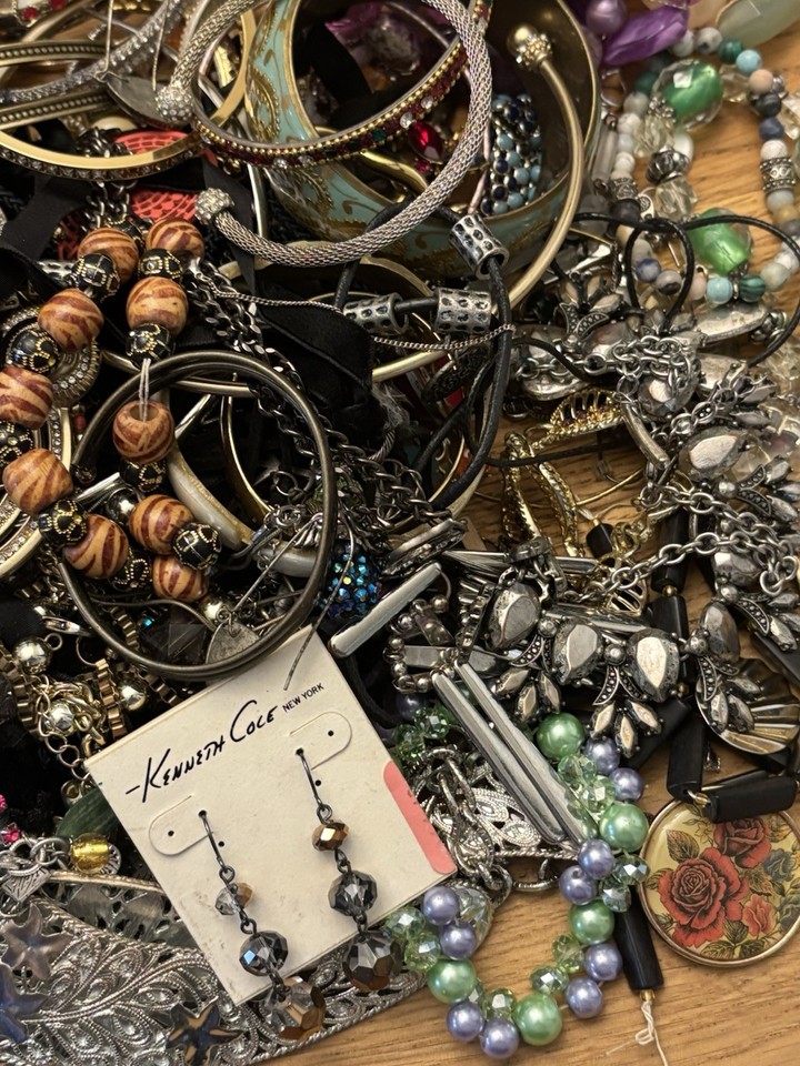 Mixed Jewelry Lot Craft Harvest Junk Wear Sell Repair 6+ Pounds Vintage ...
