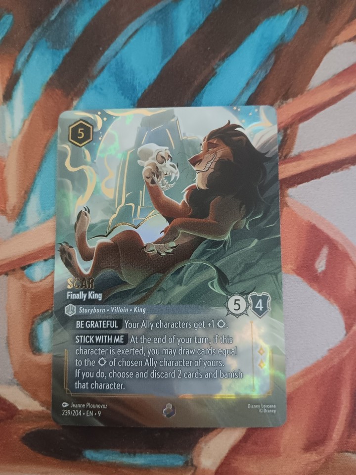 SCAR Finally King ENCHANTED! Disney Lorcana FABLED 239/204 | eBay