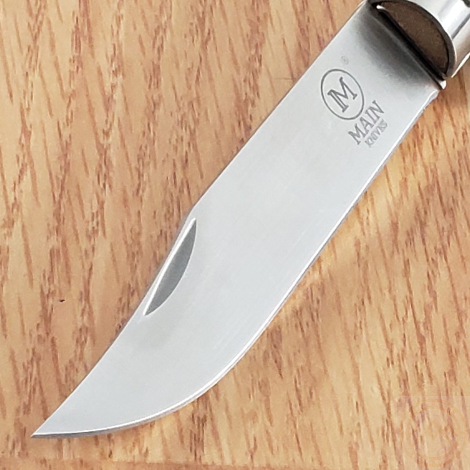 MAIN Knives American Folding Knife 3.5" Stainless Steel Blade Walnut ...