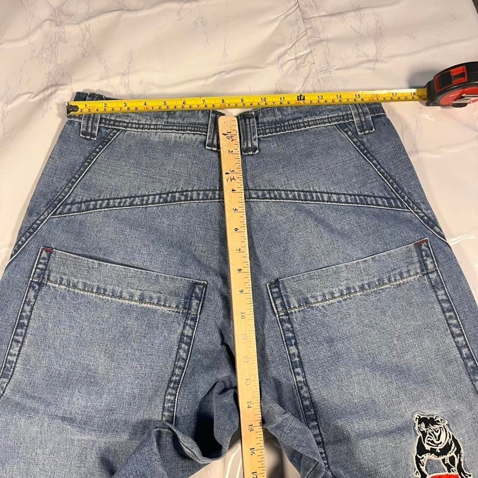 JNCO Bulldog Jeans Size 32x30 Light Wash Vintage YK Denim Baggy Wide ...