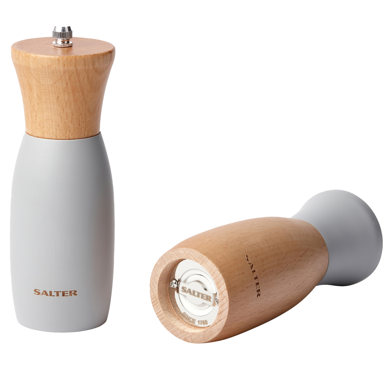 Salter Salt & Pepper Mill Set Adjustable Grind Fine to Course Universal ...