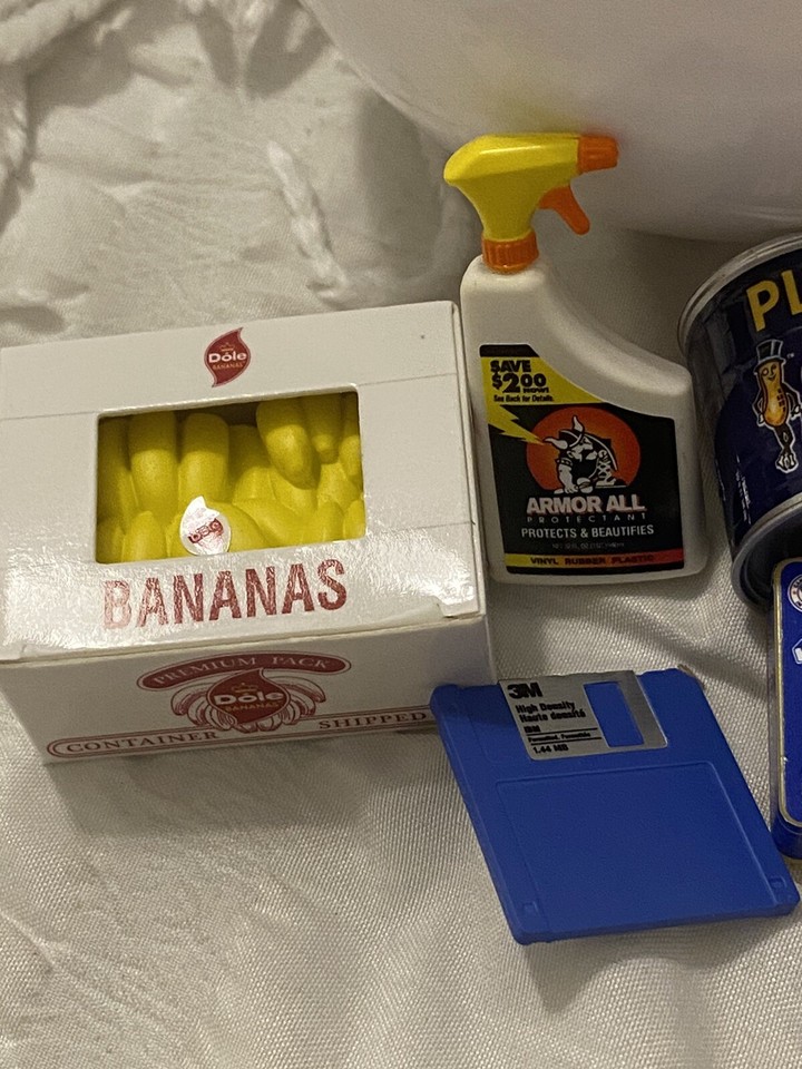 Mini Brands Retro - Super Cute - Lot Of 5 - Bananas, Floppy Disk, Pez ...