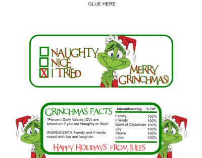 Grinch Christmas Hershey Candy Bar wrappers - set of 12 Choice of ...
