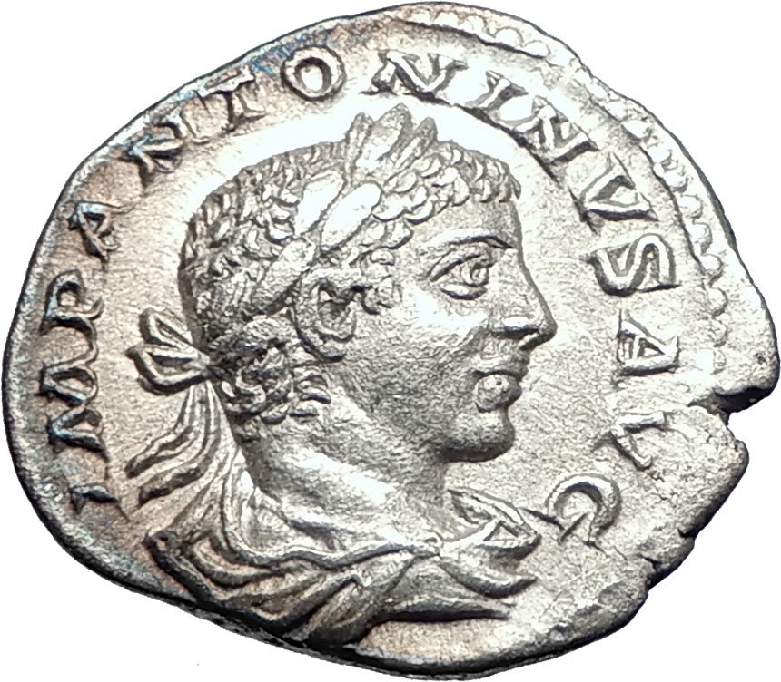 ELAGABALUS 219AD Rome Authentic Ancient Silver Roman Coin Providentia ...