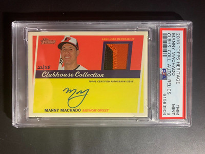 MANNY MACHADO 2016 TOPPS HERITAGE CLUBHOUSE AUTO AUTOGRAPH PATCH #22/25 ...