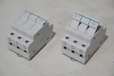 Hager 10079 fuse holder, L503-01, 10.3x38, 3 pole, 500VAC | eBay