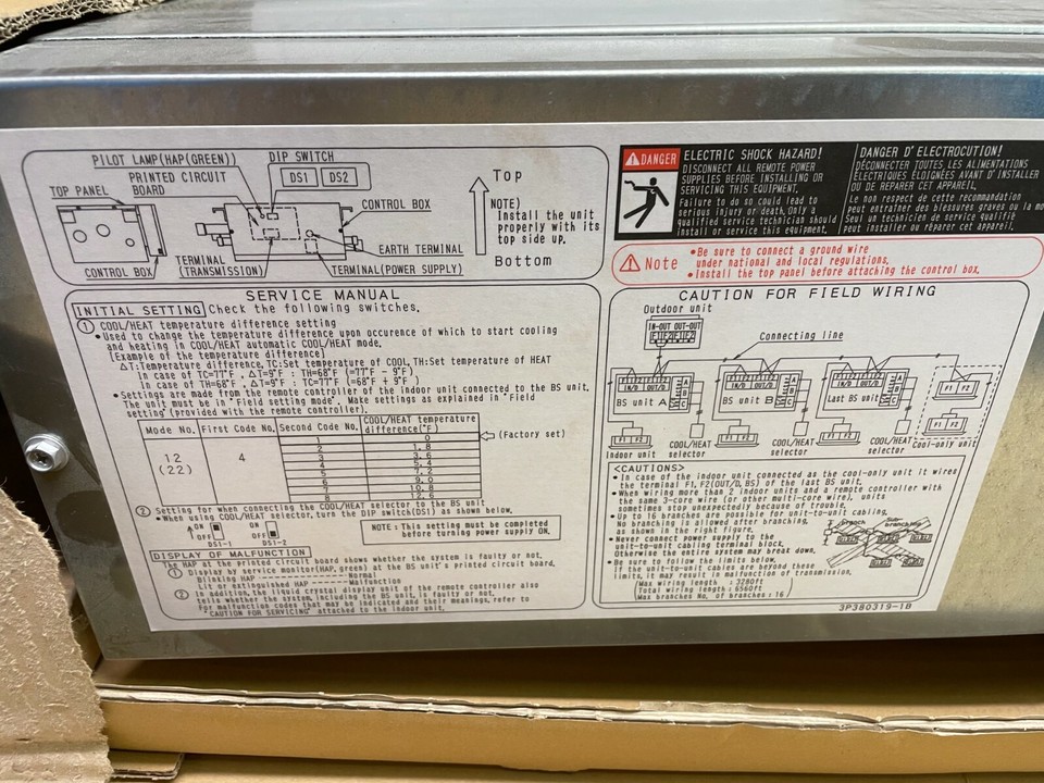 Daikin Industries BSQ96TVJ BS Unit Single Port Branch Selector Box | eBay
