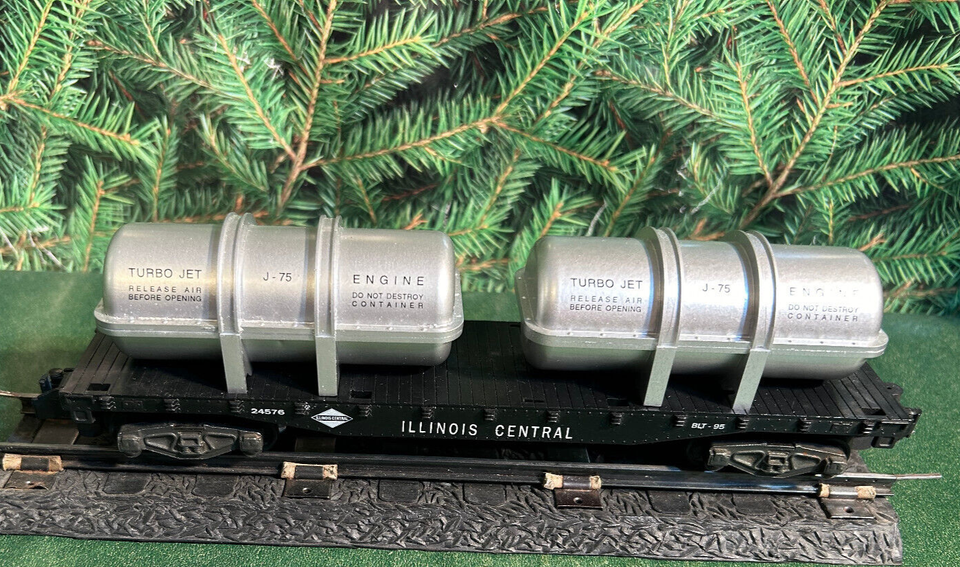 24576 ILL. CENTRAL ROCKET FUEL TANK TRANSPORT~Similar to American Flyer ...