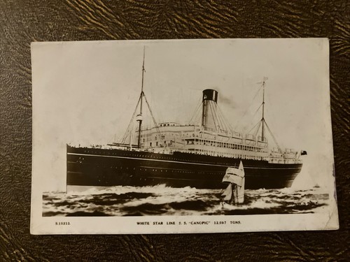 Merchant Navy Postcard White Star SS Canopic 756 | eBay