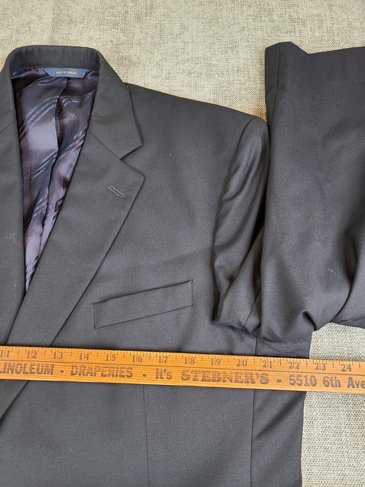 Brooks Brothers 1818 x Loro Piana Mens 45R Navy Blue Wool Gold Button ...