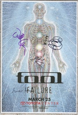 Tool autographed concert poster 2014 Adam Jones, Maynard James Keenan ...