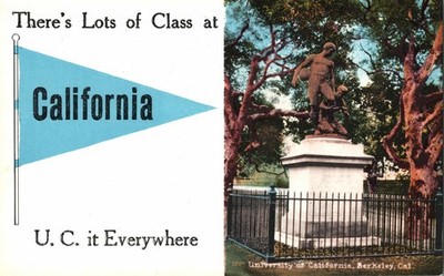 UC Berkeley California Pennant Novelty Statue View Vintage Souvenir ...
