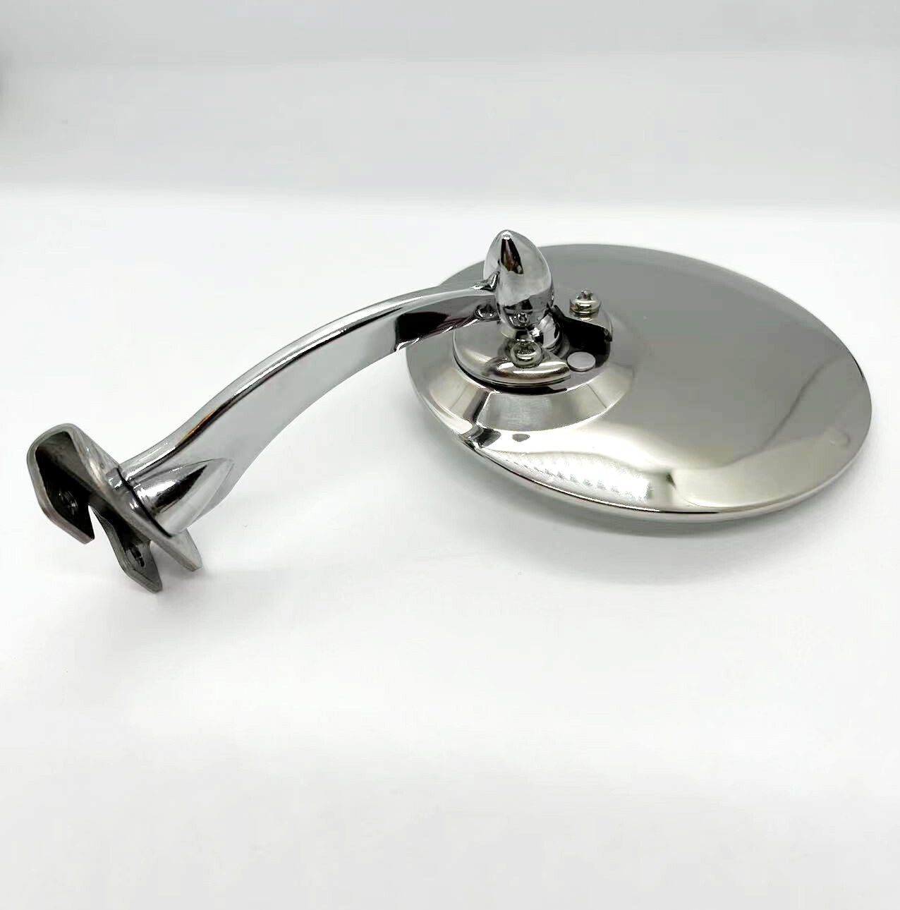 2 X UNIVERSAL 4" CLAMP ON ROUND LUCAS STYLE CLASSIC CAR WING MIRRORS ...