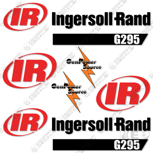 Fits Ingersoll-Rand G295 Decal Kit Generator - 7 YEAR OUTDOOR 3M VINYL ...