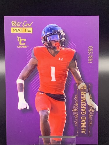 2022 Wild Card MATTE - Ahmad Gardner #MB-1 Chase Purple /250 (RC) for ...