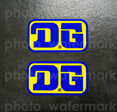 2pc DG Motocross Blue/Yellow stickers decals graphic YZ KX AHRMA MX RC ...