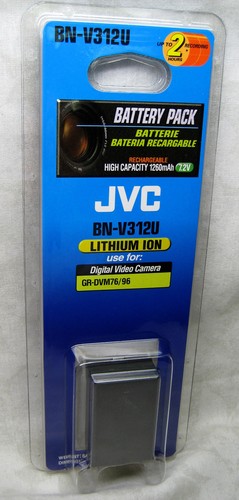 Original JVC Digital Video Camera Battery Pack BN-V312U 7.2V 1260mAh ...