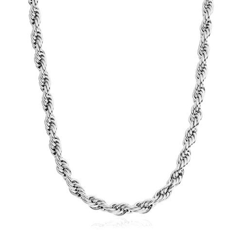STERLING SILVER 4mm SOLID ROPE CHAIN 24 inch - Men's or Ladies | eBay