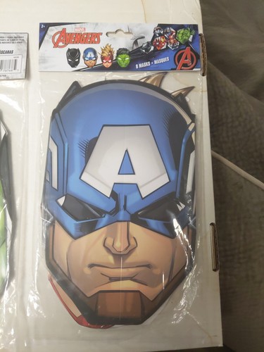 Lot Of (2) Packs Marvel Avengers Paper Masks (16) Masks Total. Sealed ...