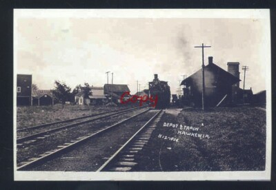 REAL PHOTO HAWKEYE IOWA RAILROAD DEPOT TRAIN STATION POSTCARD COPY | eBay