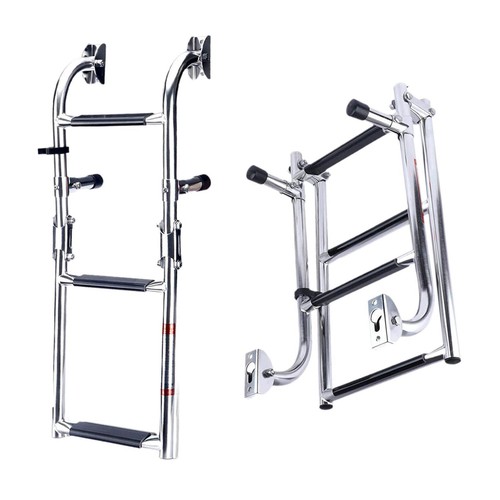 Boat Ladder Under Platform Slide Mount Boat Boarding Ladder Transom ...
