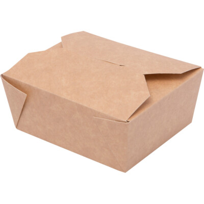 Lunch Box 750ml Karton Papier Braun Take Away Snackbox Menübox | eBay.de