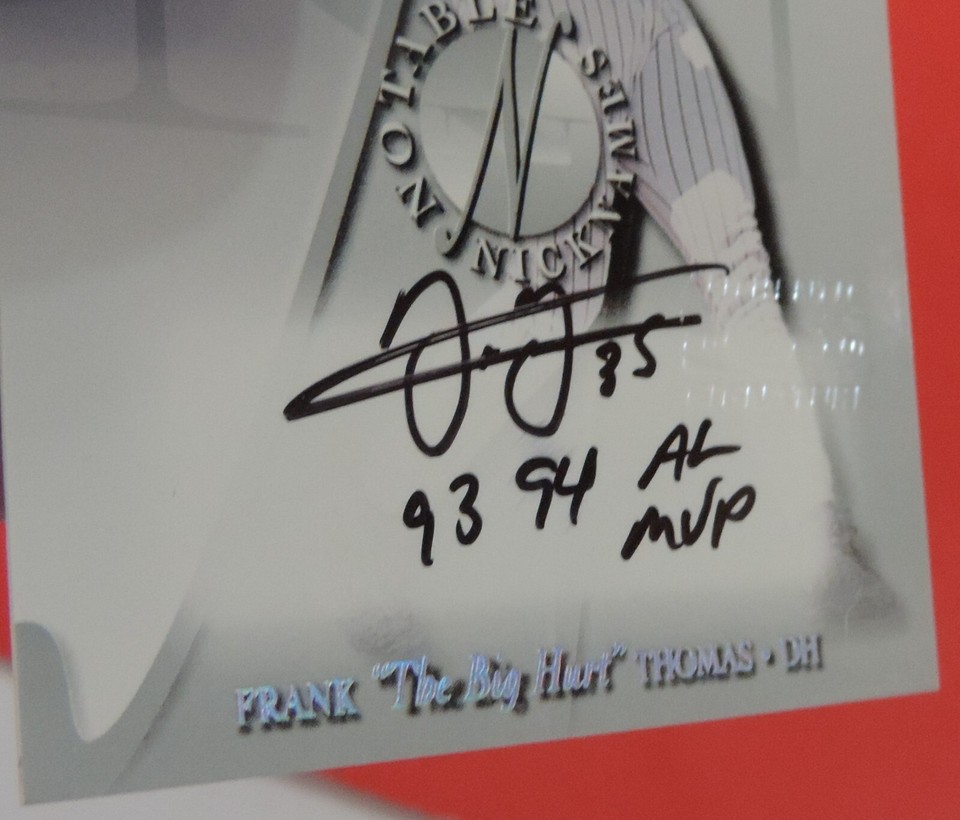 2001 DONRUSS SIGNATURE SERIES FRANK THOMAS AUTOGRAPH 93 94 AL MVP ...