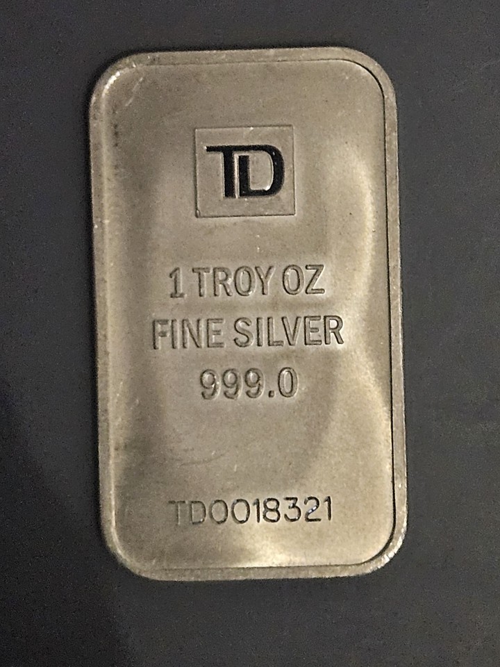 1 oz silver bar - TD - Frosted finish | eBay