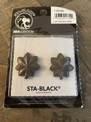 2 Army Major Rank Pins Scratch Resistant Metal Sta-Black | eBay