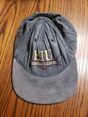Vintage 90's Eastern Illinois University Grey Hat Cap EIU Adjustable GO ...