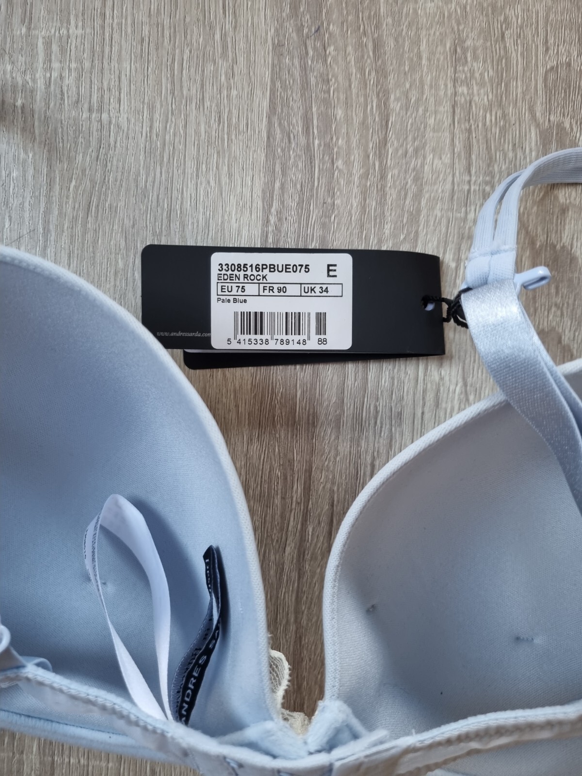 Soutien gorge Andres Sarda Eden Rock 90E FR/BH 75E EU/ Bra 34E UK | eBay