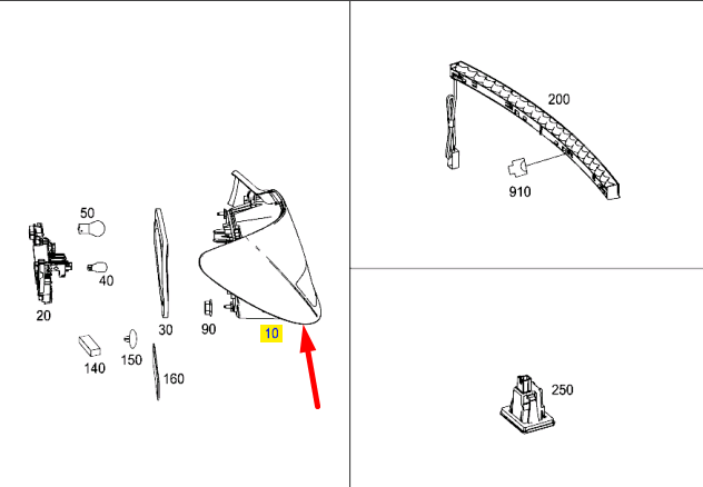 Mercedes-Benz CLA Coupe C117 Rear Right Taillight A1179060401 Genuine ...