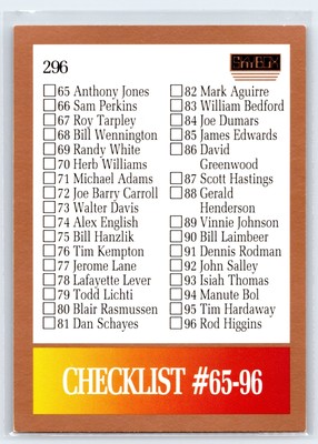 1990-91 SkyBox #296 Checklist: 65-122 | eBay