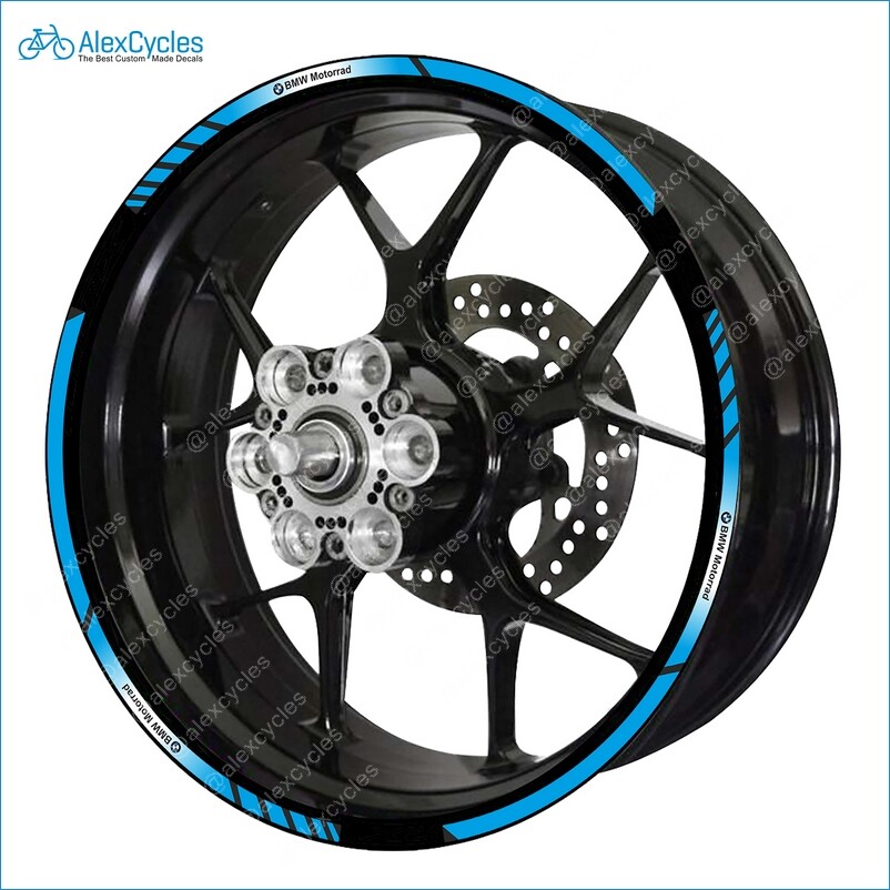 BMW Motorrad Motorsport R1200RS Light Blue Laminated Wheel Rim Decals ...