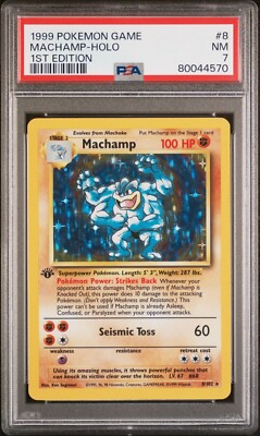 Pokémon TCG Machamp Base Set #8 Holo 1st Edition PSA 7 Near Mint NM | eBay