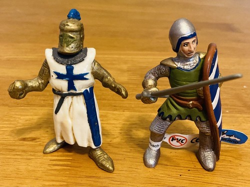 Bullyland 2 Medieval Knights Action Toys-#73565, Made in Germany 3”, 1 ...