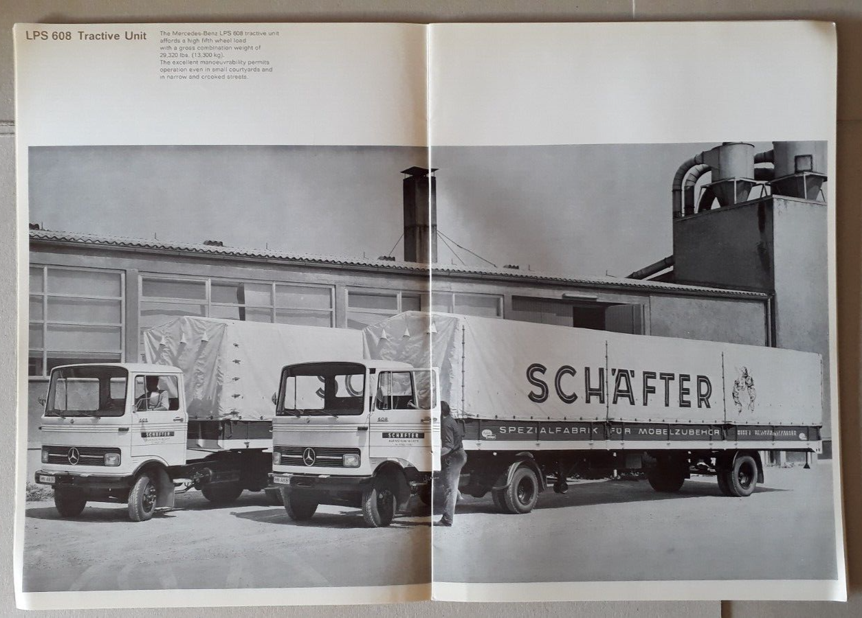 Mercedes Benz LP / LPS / LPK 608 Brochure c.1970 - Truck Tipper Tractor ...