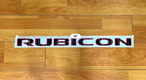 (2x) Set of Jeep RUBICON Hood Decals Sticker Glossy Black And Red | eBay