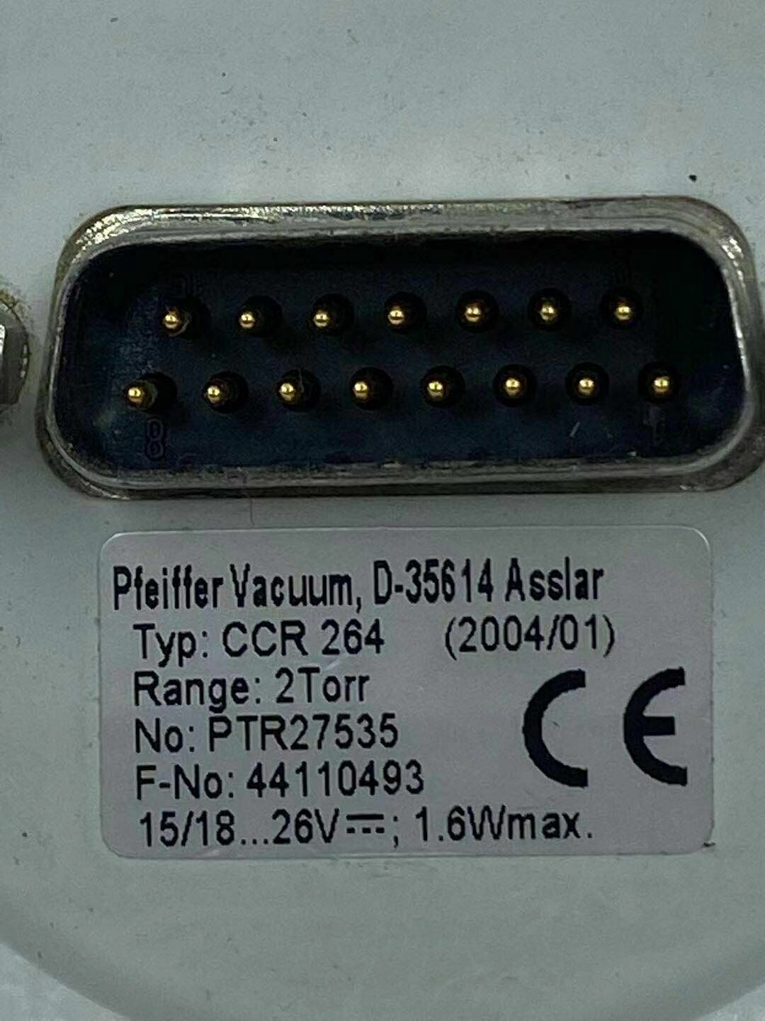 1PC used D-35614 ASSLAR CCR264 2TORR PTR27535 # by DHL or Fedex | eBay