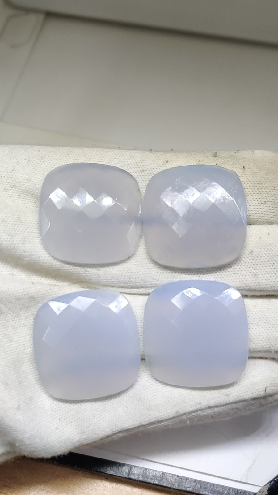 Natural Beautiful Aqua Chalcedony Cushion Checker Cut 26X26MM Loose ...