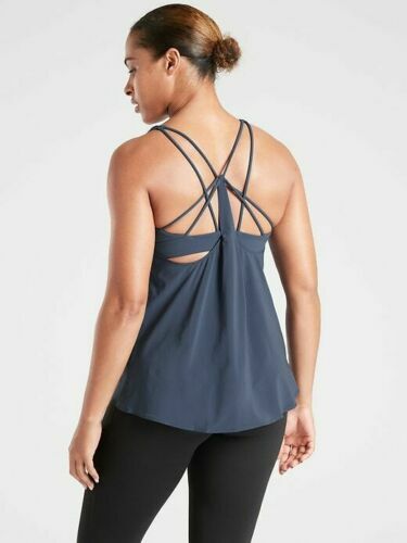 ATHLETA Solace Support Bra Top in Powervita Blue XS 0/2 NWT Retail $64 ...