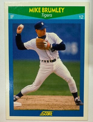 1990 Score #88 Rising Star - Mike Brumley Rookie - Detroit Tigers ...