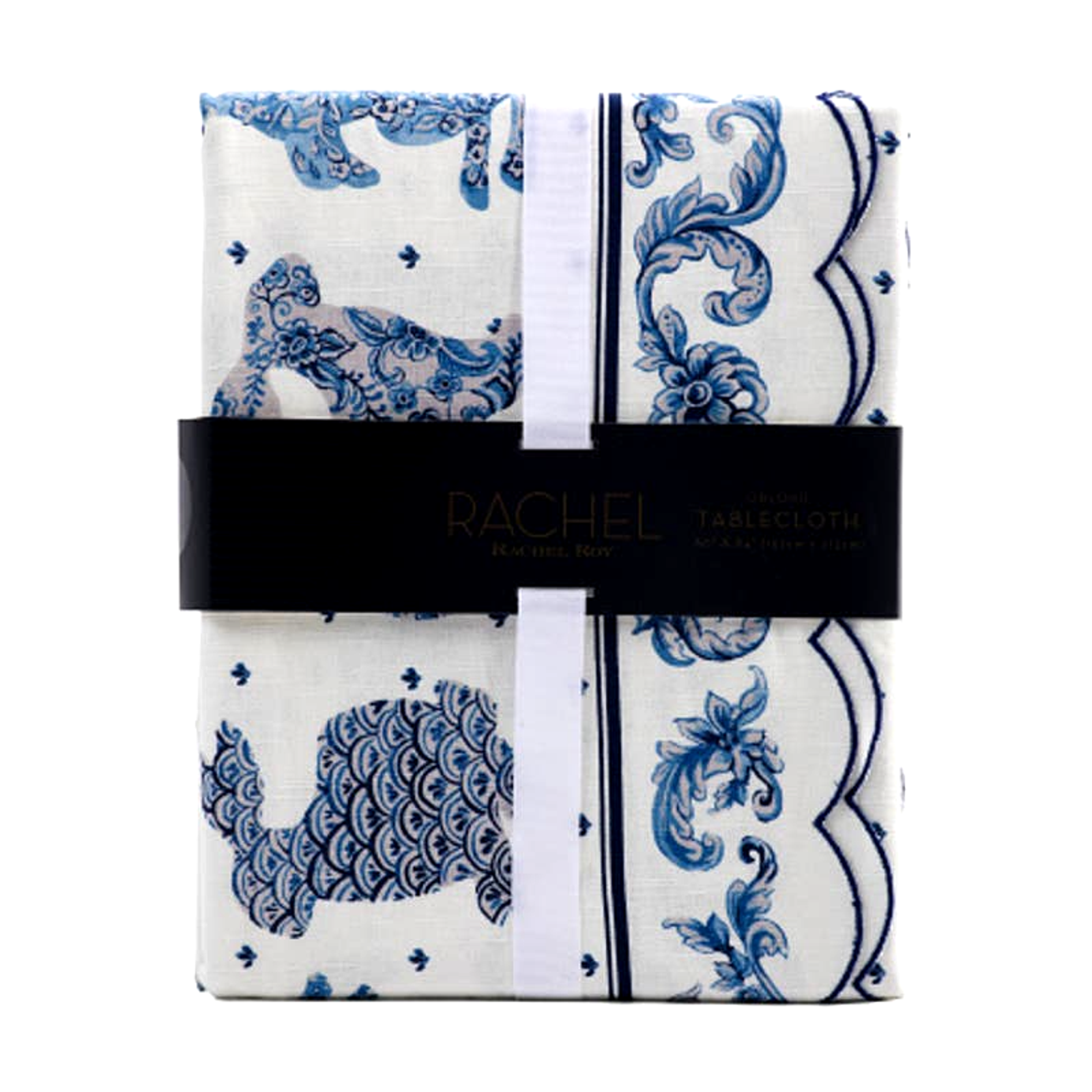 RACHEL ROY Chinoiserie Blue EASTER Bunny 60X84 Oblong Tablecloth NEW | eBay