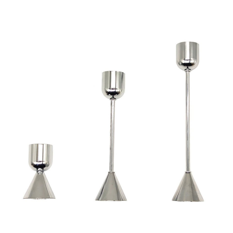 European Metal Candle Holder Set with Geometric Pattern for Dining Room ...