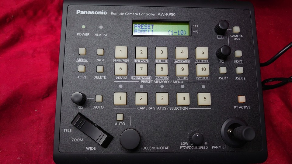 Panasonic AW-RP50 PTZ Remote Camera Controller W/ power adapter & Case ...