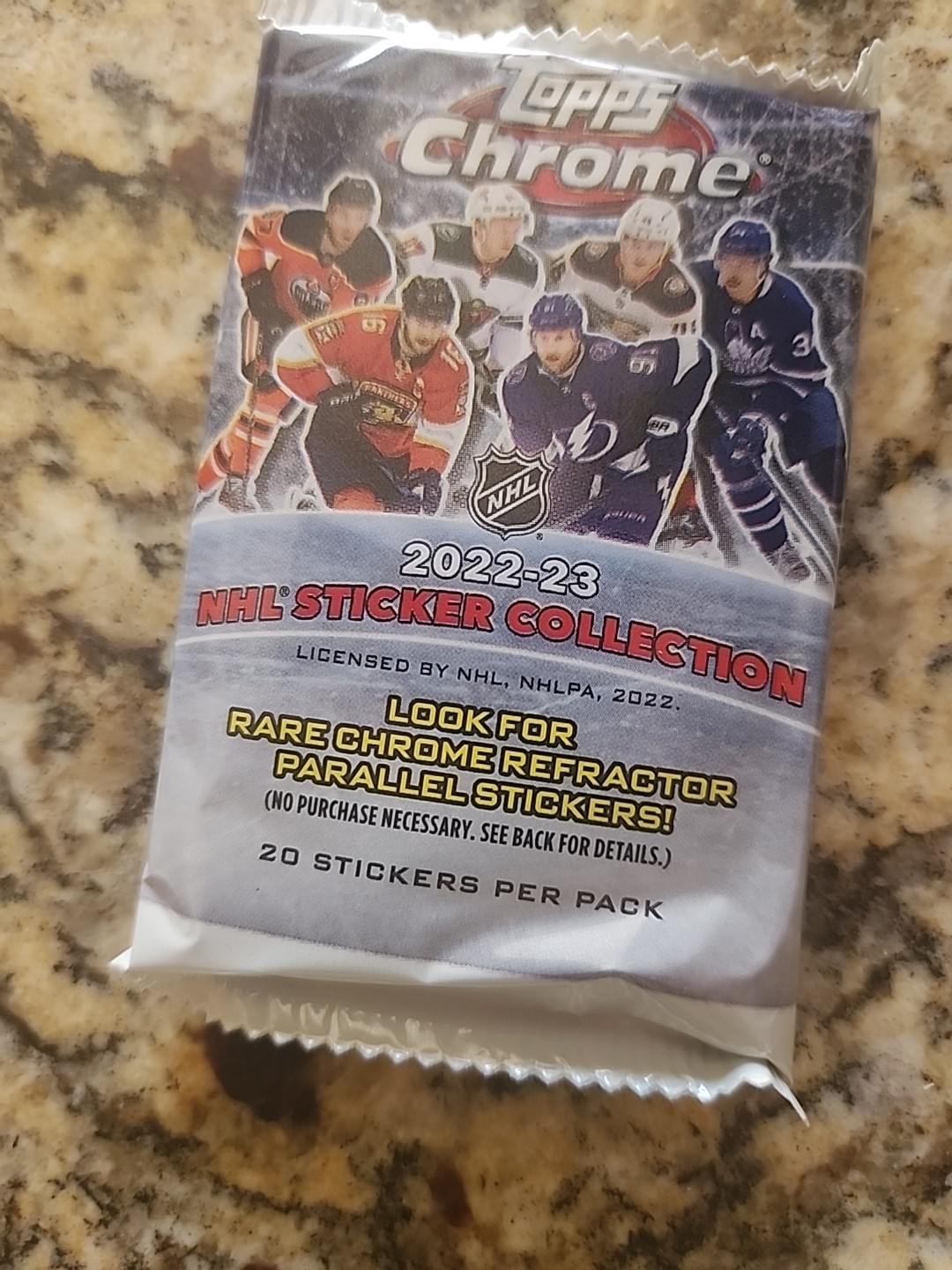 2022-23 TOPPS CHROME NHL HOCKEY STICKER COLLECTION PACK NEW SEALED 2 PARALLELS | eBay