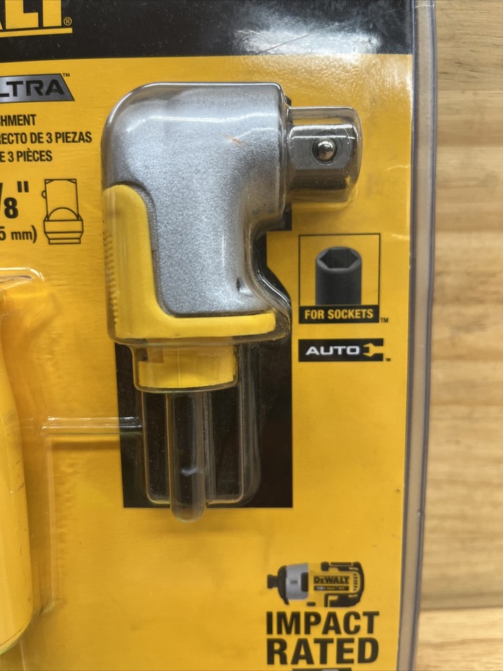 DEWALT MAXFIT ULTRA 3-in-1 Right Angle Attachment Set DWAMRA238 ¼"-Hex ...