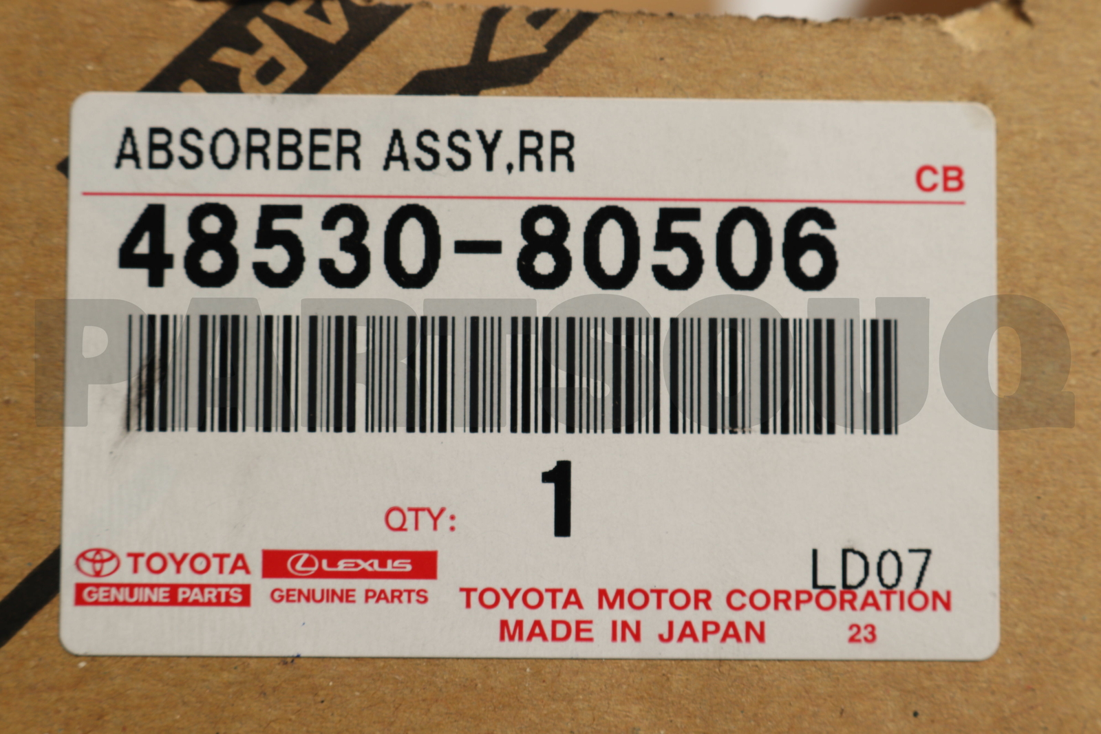 4853080506 Genuine Toyota ABSORBER ASSY, SHOCK, REAR, RH/LH 48530-80506 ...