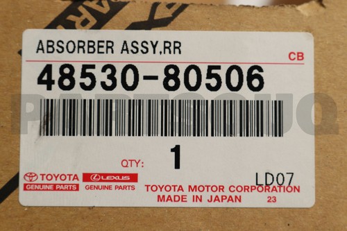 4853080506 Genuine Toyota ABSORBER ASSY, SHOCK, REAR, RH/LH 48530-80506 ...