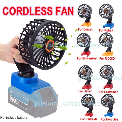 Mini Portable Battery Fan Wireless For Dewalt/Milwaukee/RIDGID/Hercules ...